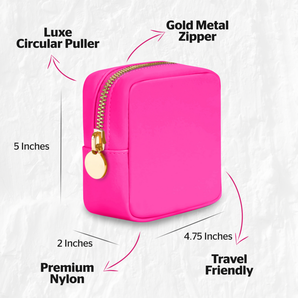 Mini Makeup Bag For Purse Hot Pink Coin Purse Wallet For Women Pouch ...