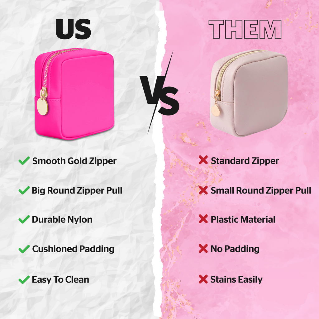 Mini Makeup Bag For Purse Hot Pink Coin Purse Wallet For Women Pouch ...